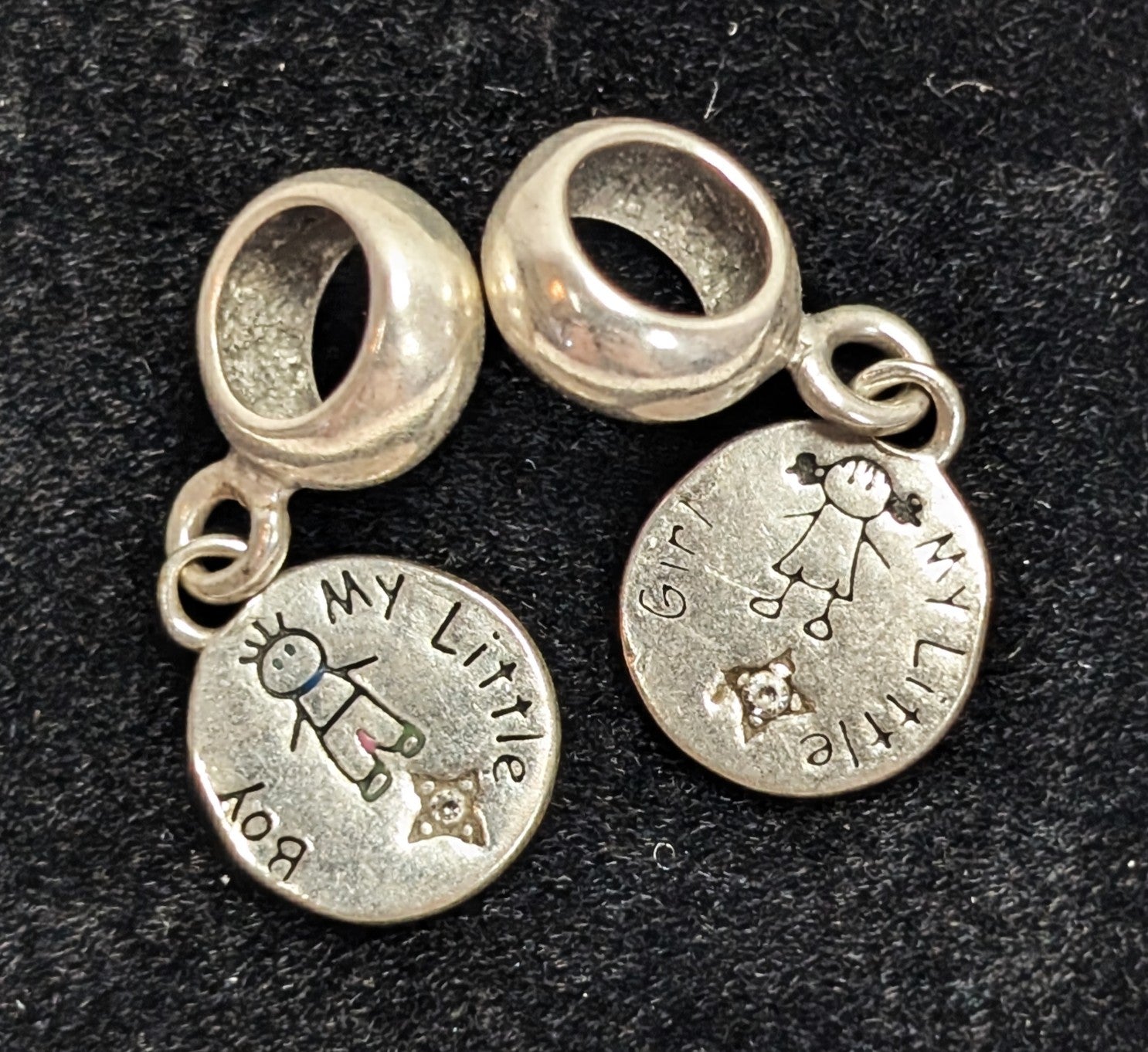 Sterling My Little Boy & Girl" Pandora & Thomas Sabo Style Charms for ...