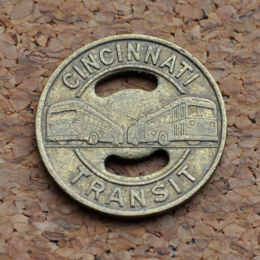 Cincinnati Transit Token - Cincinnati Ohio Token - One Adult Fare - Vi ...