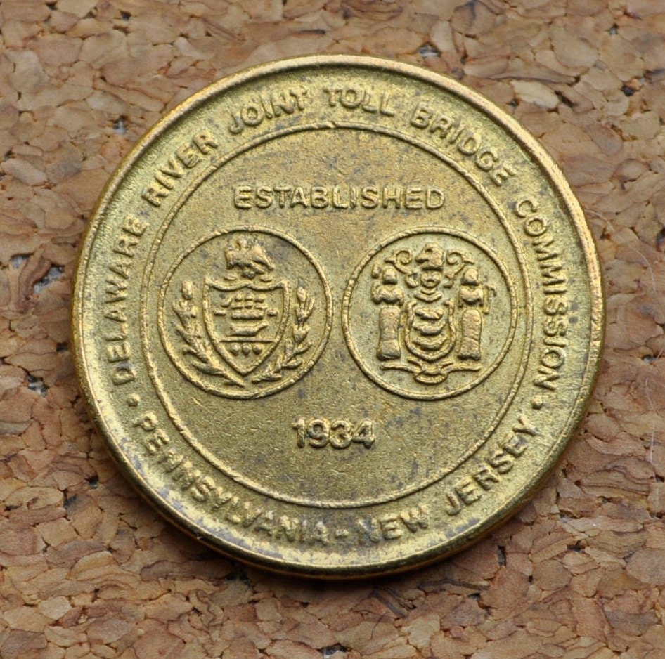 Delaware River Bridge Tokens - New Jersey & Pennsylvania Token / NJ Br ...